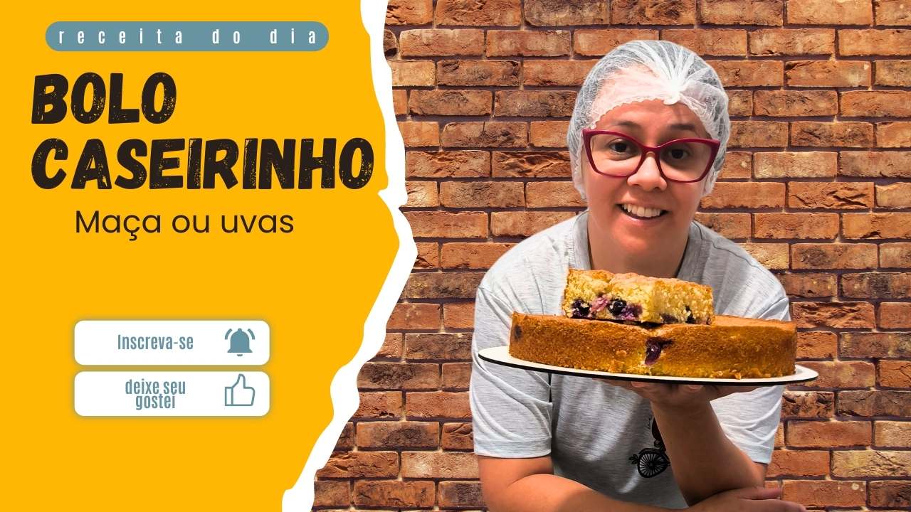 Receitas da Gabi - Bolo Caseirinho Delicioso: Maçã, Uva ou Sua Fruta ...